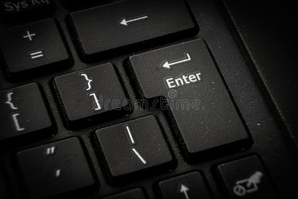Detailed View of Red Enter Button on Keyboard Stock Image - Image of start, shutdown: 319734149