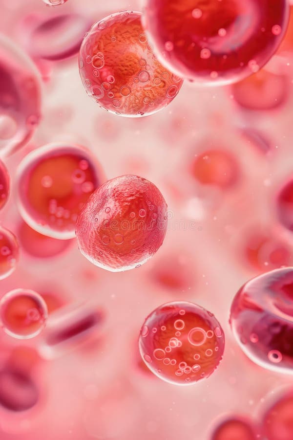 A Detailed View of Red and White Blood Cells, Highlighting Their Shape ...