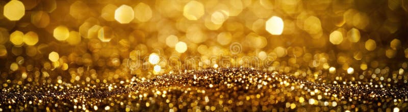 Detailed View of a Rich Gold Glitter Background with Intricate ...
