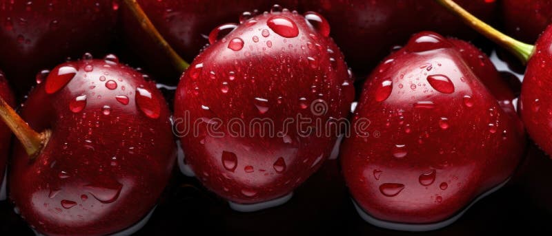 Detailed View of a Ripe Cherry S Surface. AI Generative Stock ...