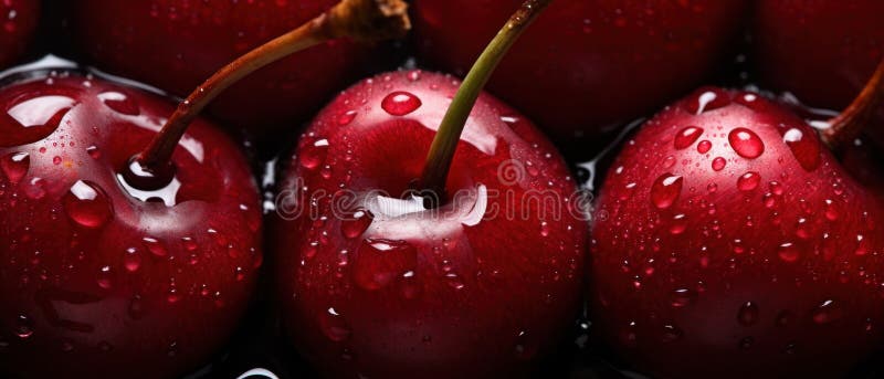 Detailed View of a Ripe Cherry S Surface. AI Generative Stock ...