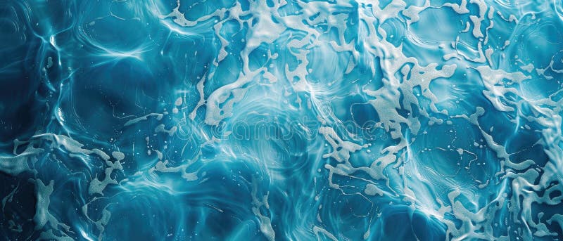 A Close Up Shot of a Blue Water Surface with Rippling Waves Stock Image ...