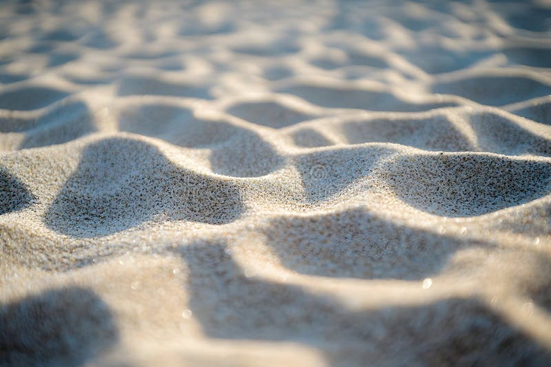Detailed View of Rippling Sand Patterns on a Beach, Glowing in the Sun ...