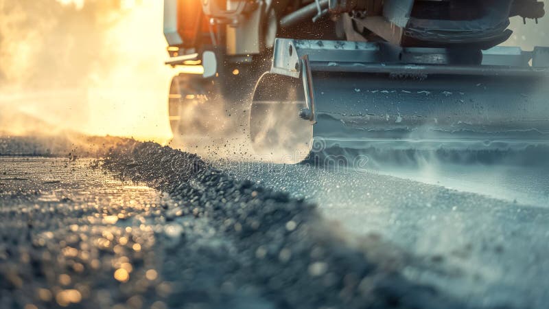 This is a Detailed View of Road Repair and Maintenance Operations ...