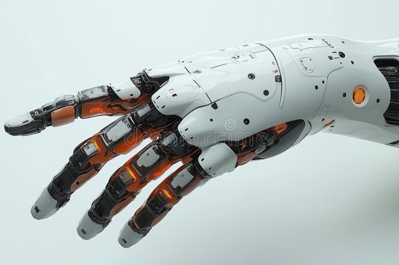 Advanced Robotic Hand Showcasing Intricate Design and Technology in ...