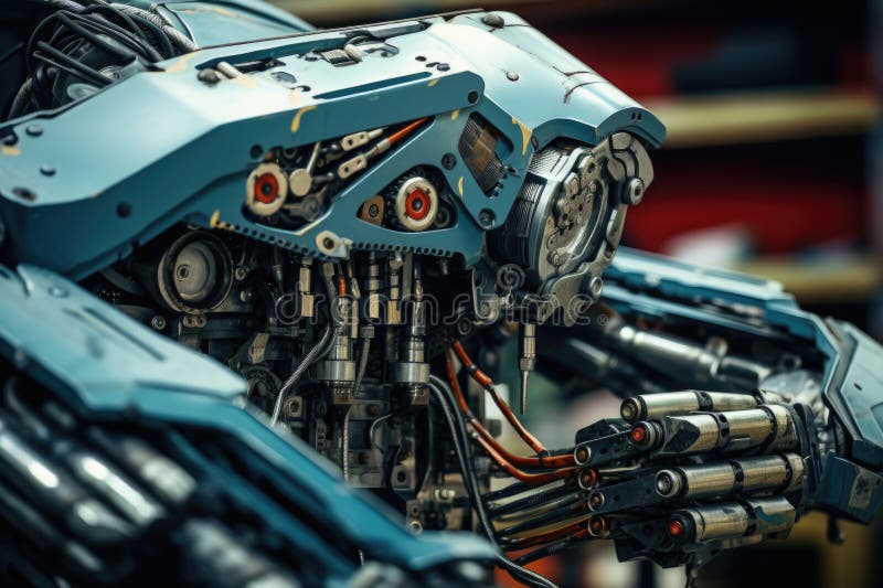 Detailed View of a Robotic Mechanism, Capturing the Precision and ...