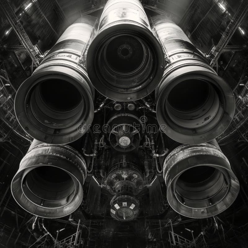 Detailed View of Rocket Engines Stock Photo - Image of vehicle, power ...