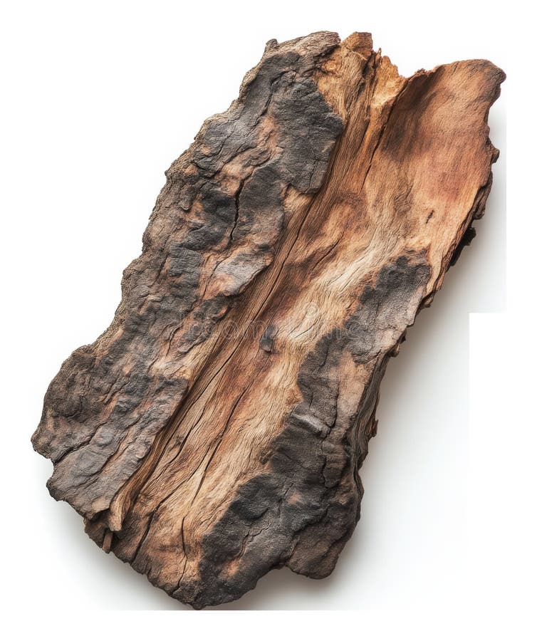 Detailed View of Rugged Tree Bark, Isolated on Transparent Background ...