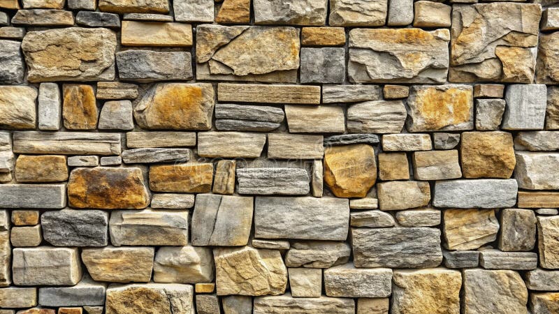 Detailed View of a Rustic Stone Wall Stock Illustration - Illustration ...