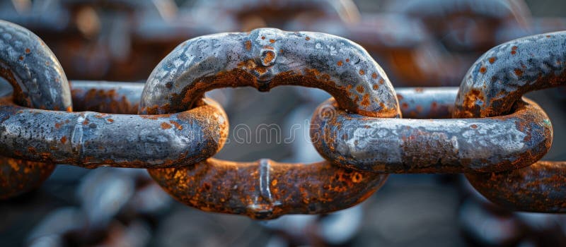 Close Up of Rusty Chain stock image. Image of corroded - 313716597
