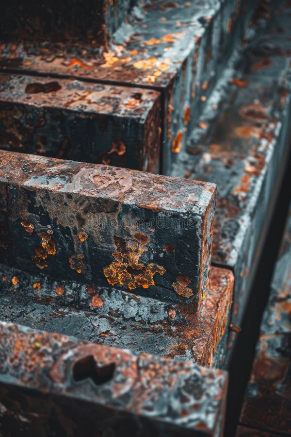 A Detailed View of a Rusty Metal Structure, Ideal for Use in Industrial ...