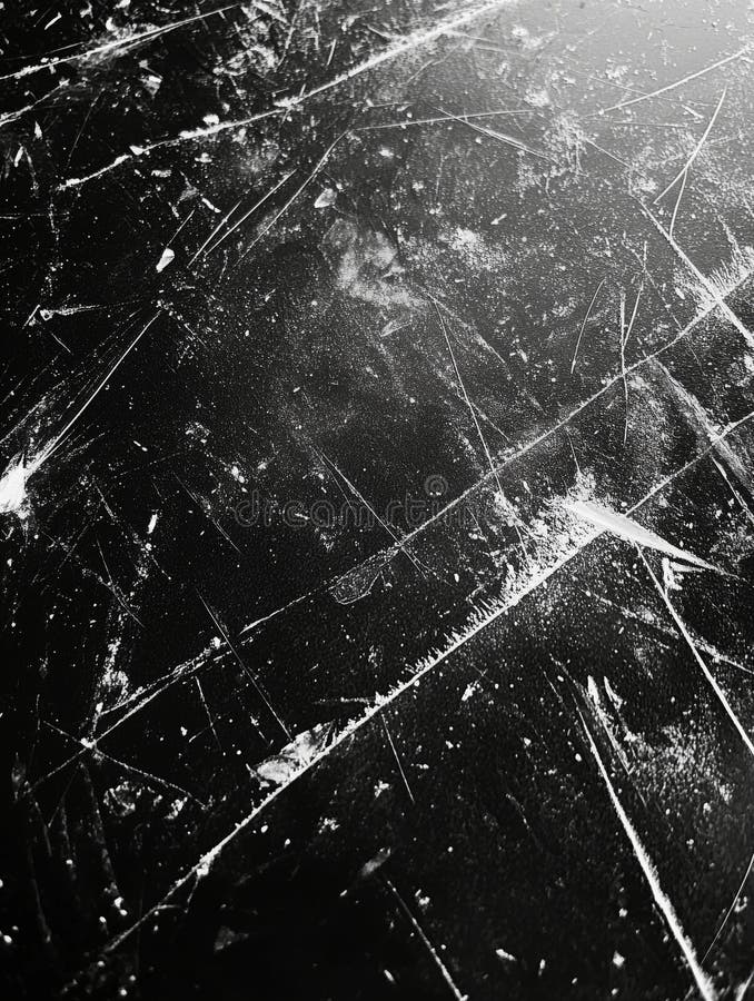 Scratched Black Metal Surface with Dust Particles and Light Reflection ...