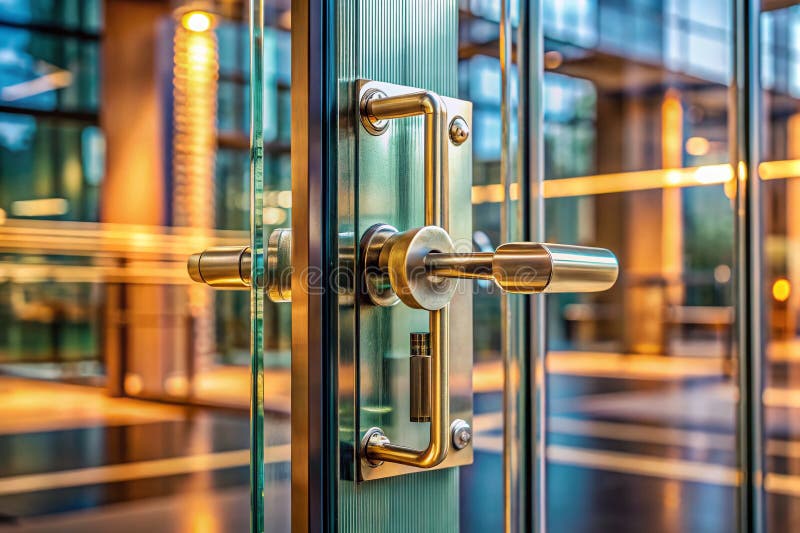 Detailed View of a Secure Glass Door Latch Mechanism Understanding the ...
