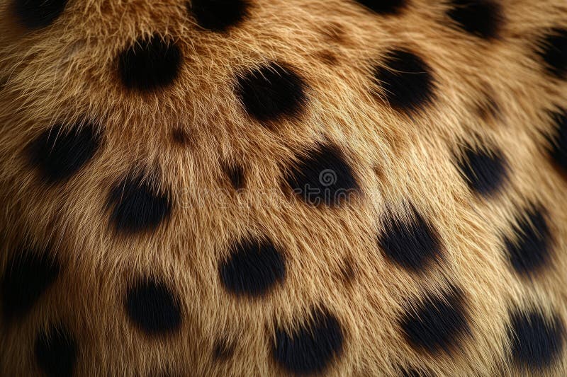 Detailed View Serval Cat Fur Highlighting Unique Spot Pattern Texture ...