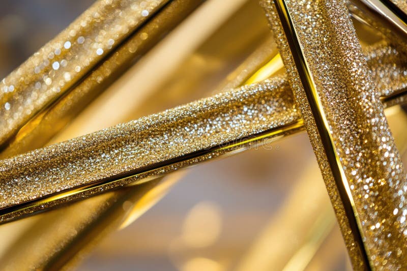 A Detailed View of a Shiny Golden Metal Object Stock Photo - Image of ...
