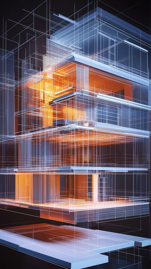 Modern Architectural Design Featuring Layered Transparent Structures ...