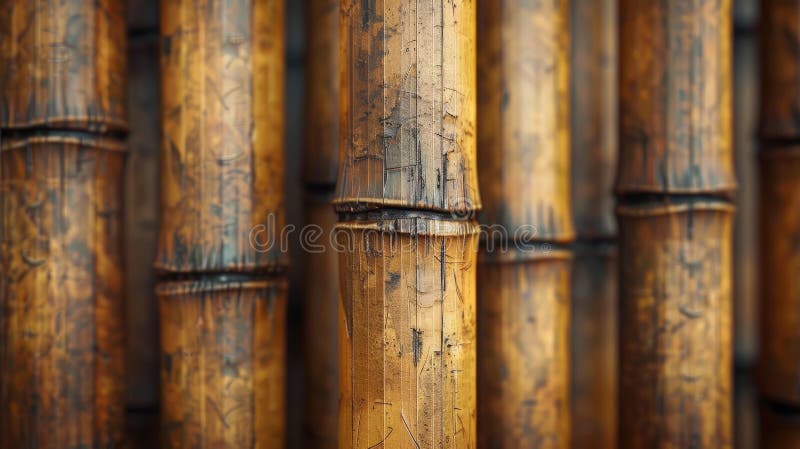 Close-up of Natural Bamboo Textures and Patterns Under Natural Light ...