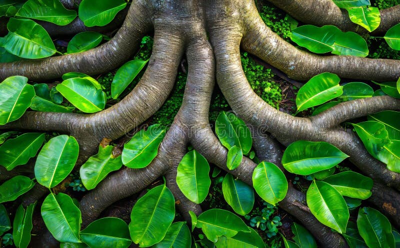 This Detailed View Shows the Complex Root System Underneath Stock Photo ...