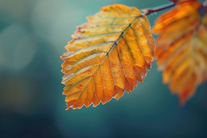 A Detailed View of a Single Leaf on a Tree Branch Stock Image - Image ...