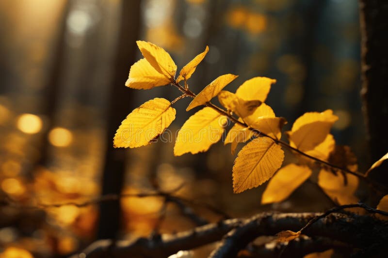 A Detailed View of a Single Leaf on a Tree Branch Stock Image - Image ...