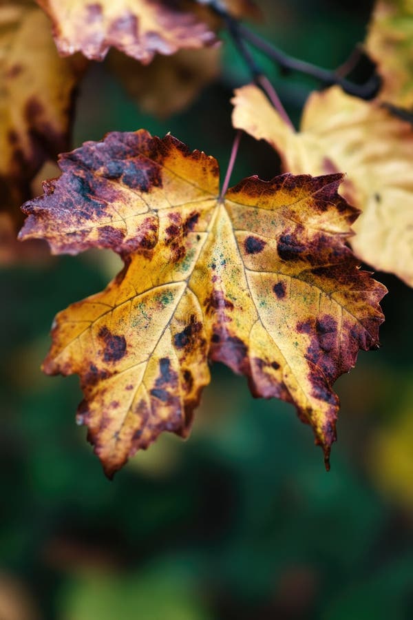 A Detailed View of a Single Leaf on a Tree Branch, with Intricate Veins ...