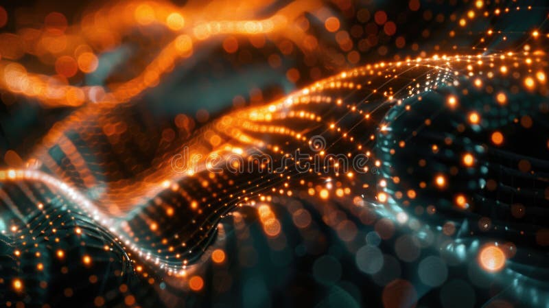 A Detailed View of a Single Strand of Lights. Perfect for Holiday ...