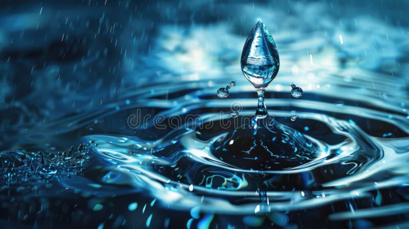 A Detailed View of a Single Water Droplet Stock Photo - Image of ...