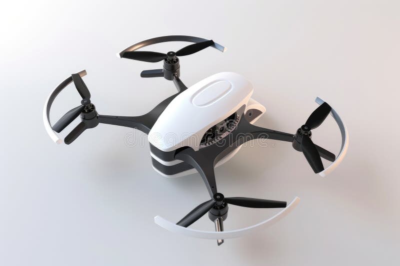 A Detailed View of a Small Drone on a White Surface. Perfect for Tech ...