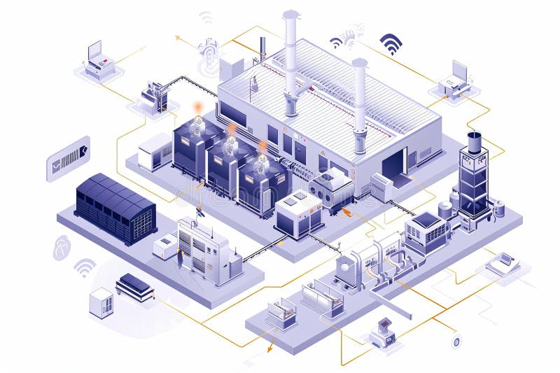 Interconnected Machines Stock Illustrations – 298 Interconnected ...