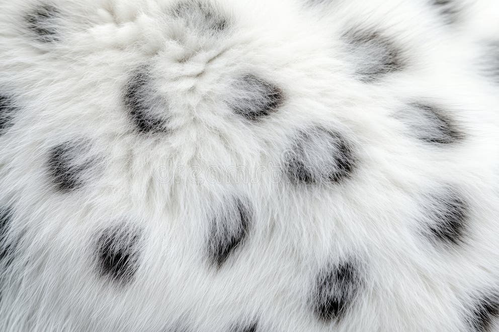 Detailed View of Snow Leopard Fur Highlighting Its Unique Spotted ...