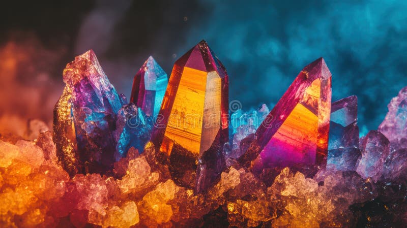 A Detailed View of Sparkling Crystals Embedded in a Rugged Rock Surface ...