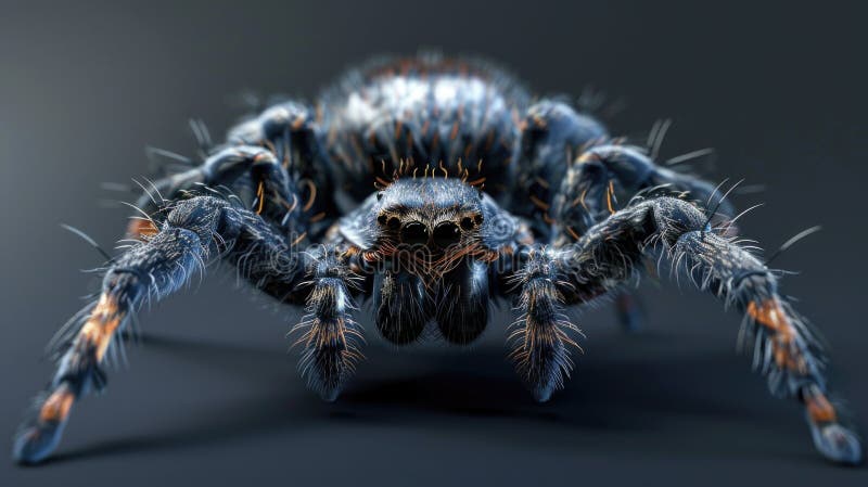 A Detailed View of a Spider S Body on a Dark Background, Great for Use ...