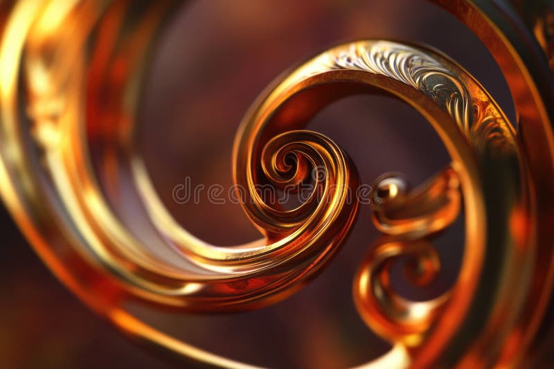 A Detailed View of a Spiral Pattern Stock Illustration - Illustration ...