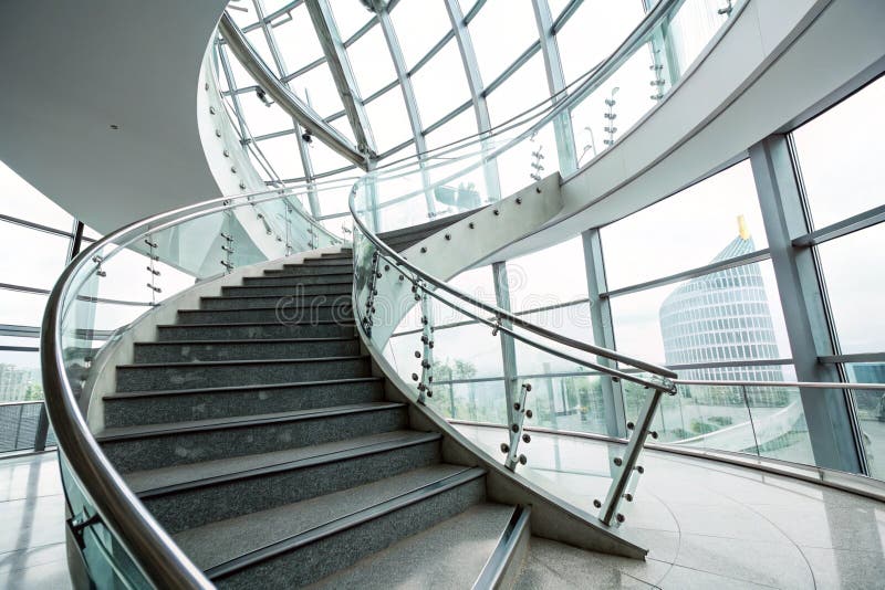 Spiral Staircase Modern Architecture Detail Stock Illustration ...