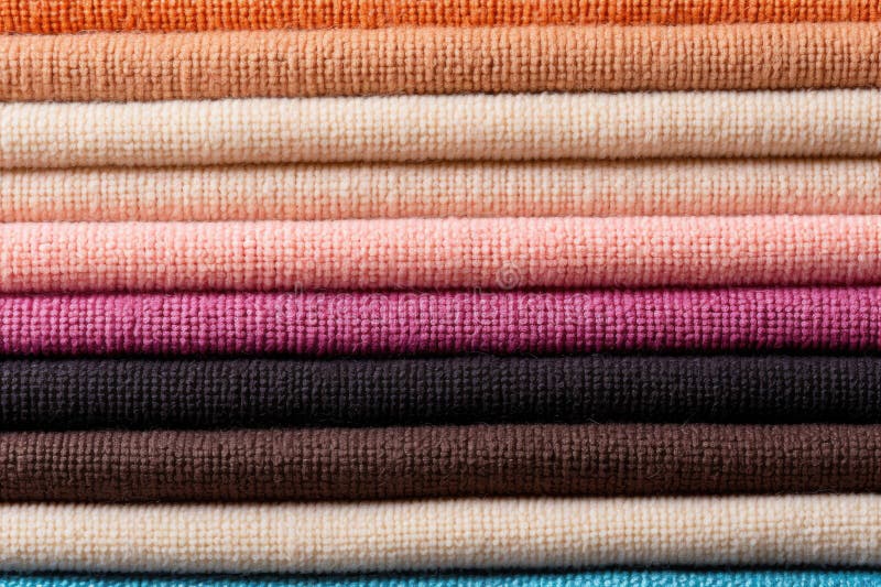 A Detailed View of a Stack of Fabric, Suitable for Textile Industry ...