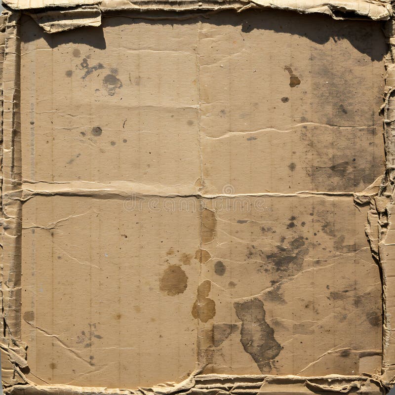 Distressed Cardboard Texture with Stains and Tears for Graphic Design ...