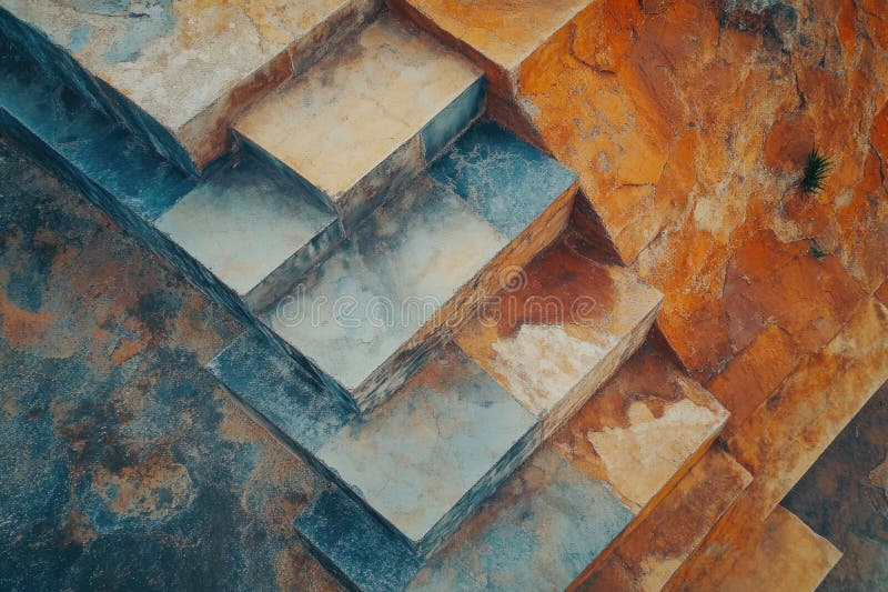 A Detailed View of a Staircase with Steps and Railing Stock Image ...