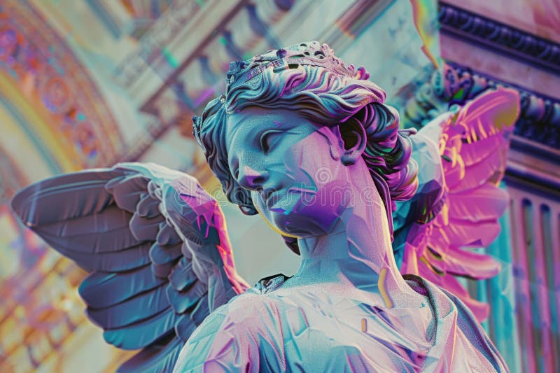 A Detailed View of a Statue Depicting an Angel, Suitable for Use in ...