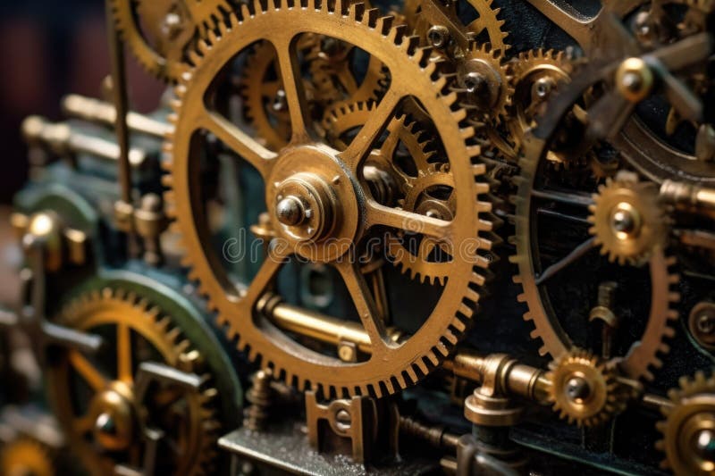 Detailed View of Steam Engine Gears and Mechanisms Stock Photo - Image ...