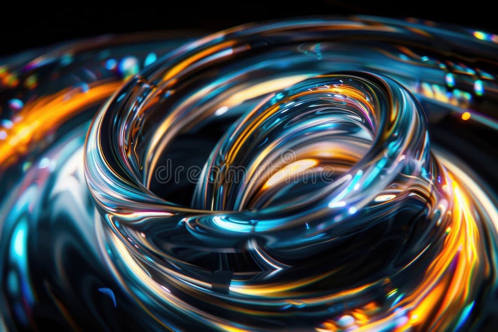 A Detailed View of a Swirled Glass Pattern, Ideal for Use in Graphic ...