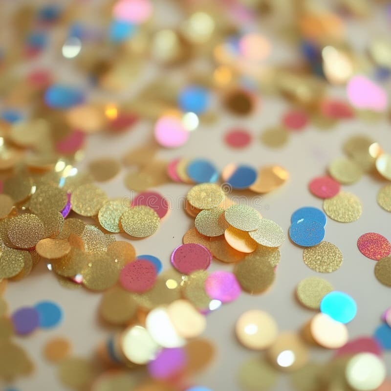 Detailed View Table Scattered Colorful Confetti Stock Photos - Free ...