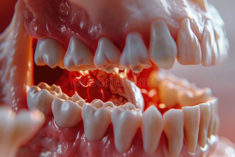 Detailed View of a Teeth Model, Perfect for Dental Presentations Stock ...