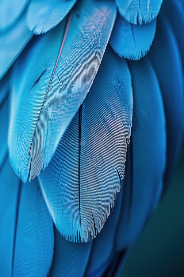A Detailed View of the Texture and Pattern of Navy Blue Bird Feathers ...