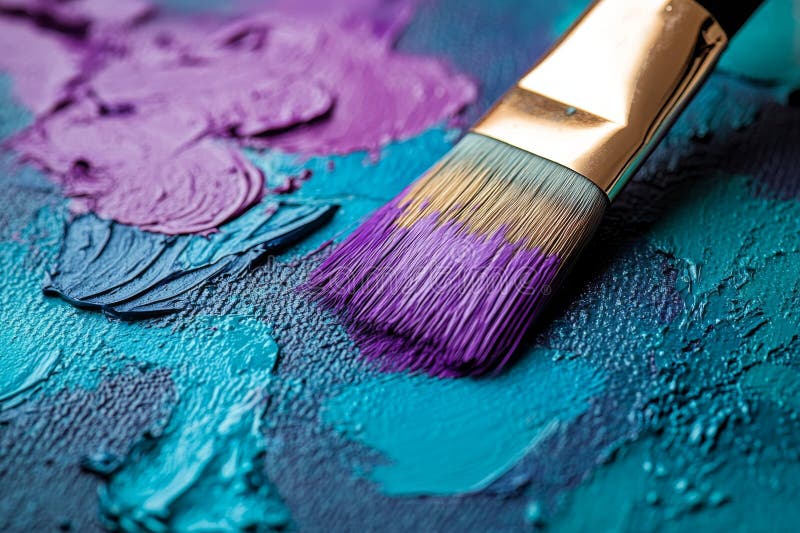 A Detailed View of a Textured Brushmark on Canvas, Highlighting an ...