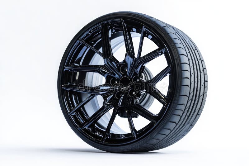 A Detailed View of a Tire S Surface and Tread Pattern Stock ...