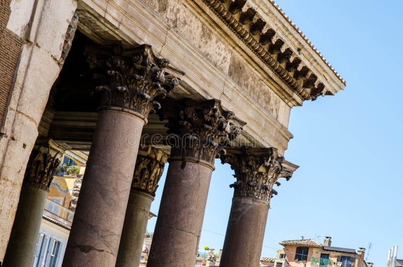 A Detailed View of the Top of the Columns Outside the Front of T Stock ...