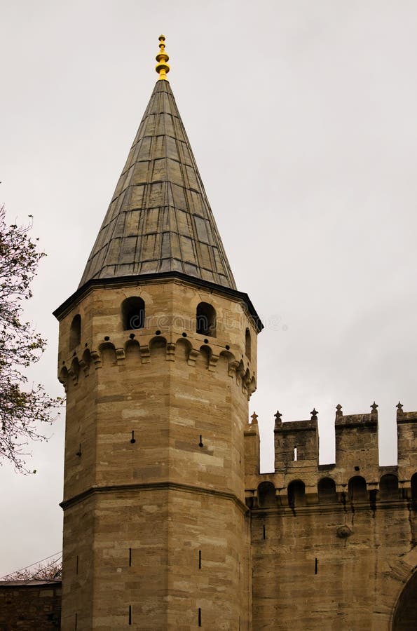 Detailed View the Top of the Tower of Gate of Salutation or Middle Gate ...