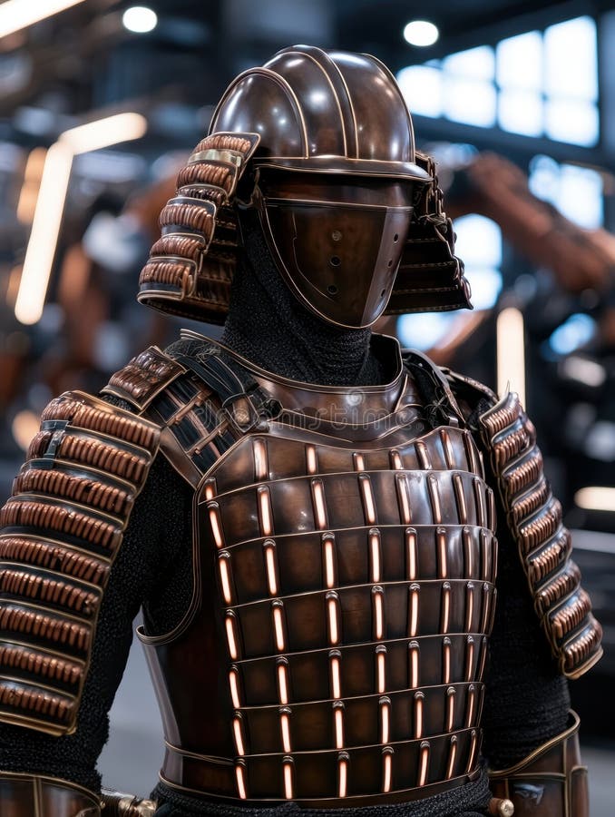 Detailed View of a Traditional Samurai Armor Stock Illustration ...