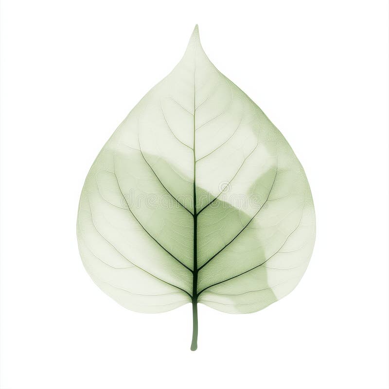 Translucent Green Leaf Revealing Intricate Vein Patterns and Delicate ...