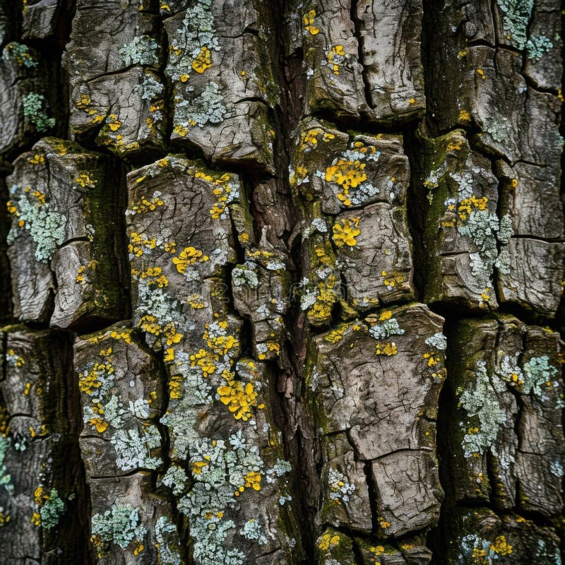 Tree Bark Texture with Moss Stock Illustration - Illustration of organic, flora: 366967197